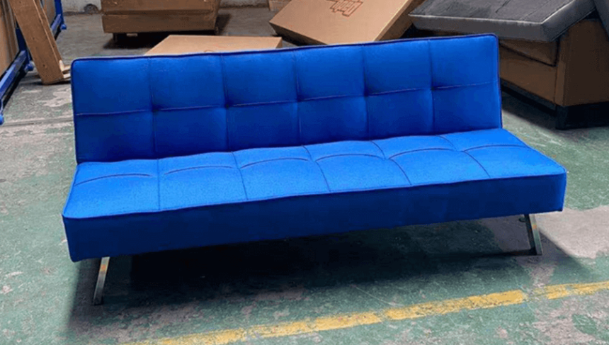70″ 3 seater Multifunctional Linen Fabric Folding Futon Sofa Bed ...